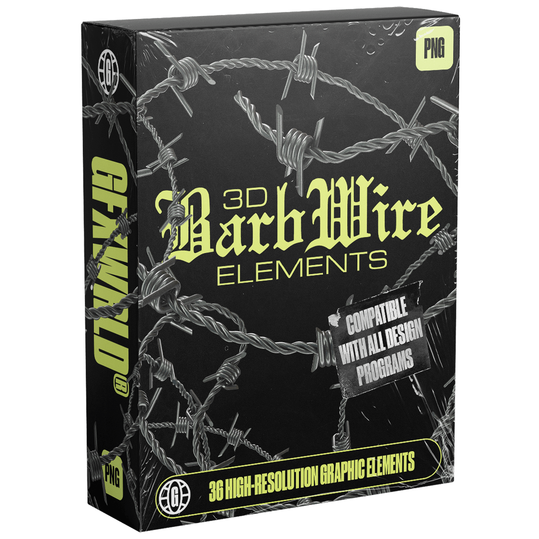 3D Barb Wire Elements (Vol. 1) – GFXWRLD®