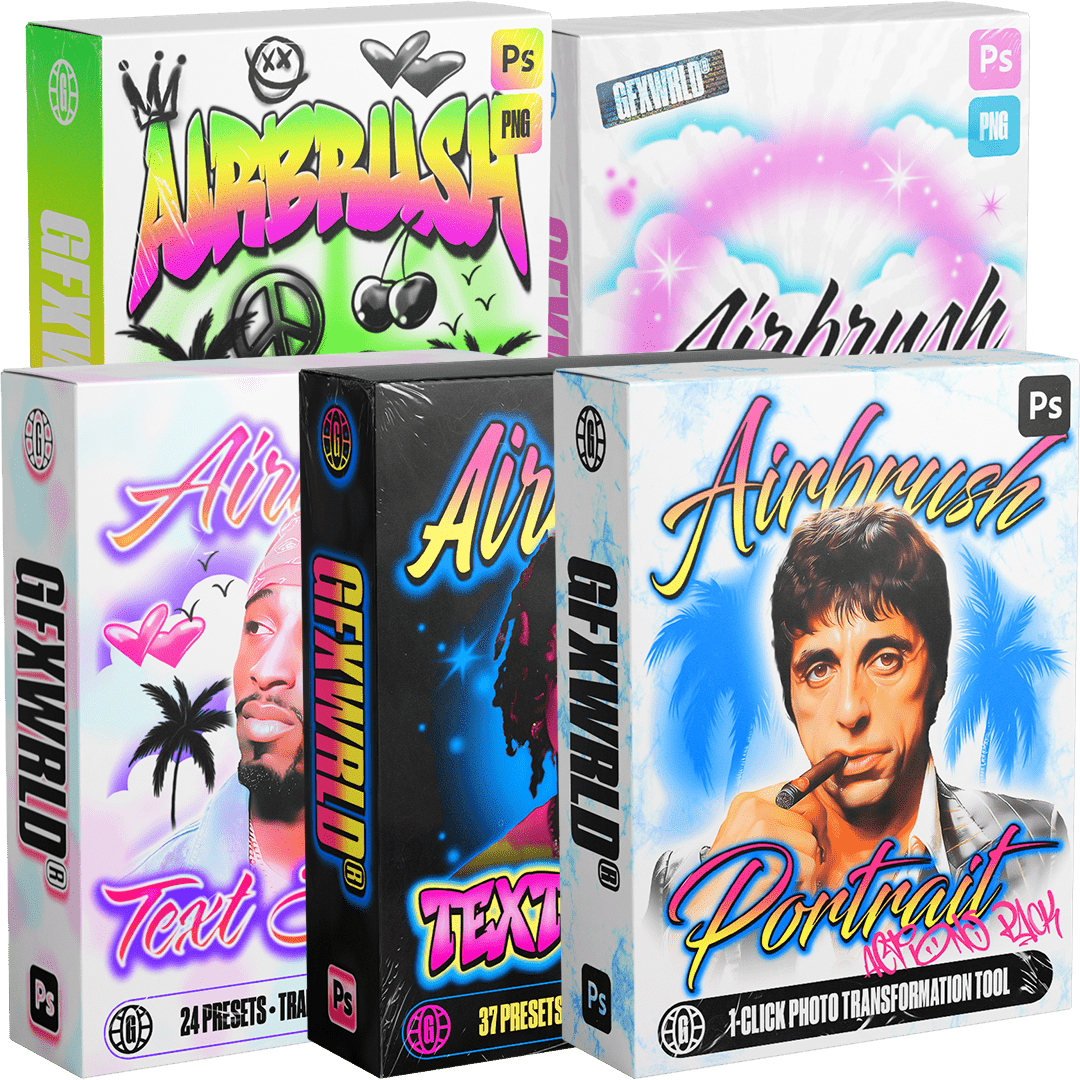 Airbrush Design Assets for Streetwear & Merch | GFXWRLD