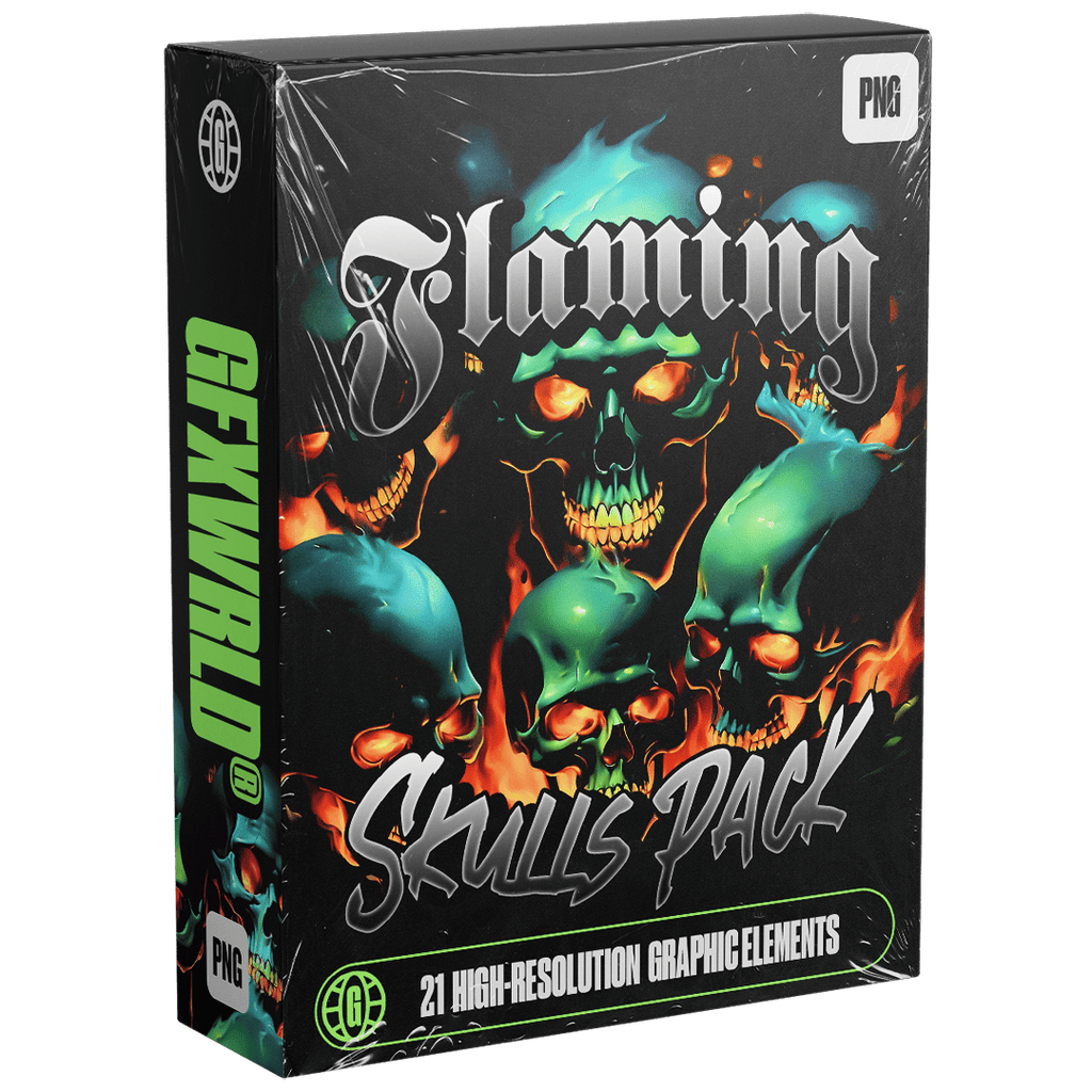 Flaming Skulls Element Pack (Vol. 1) – GFXWRLD®