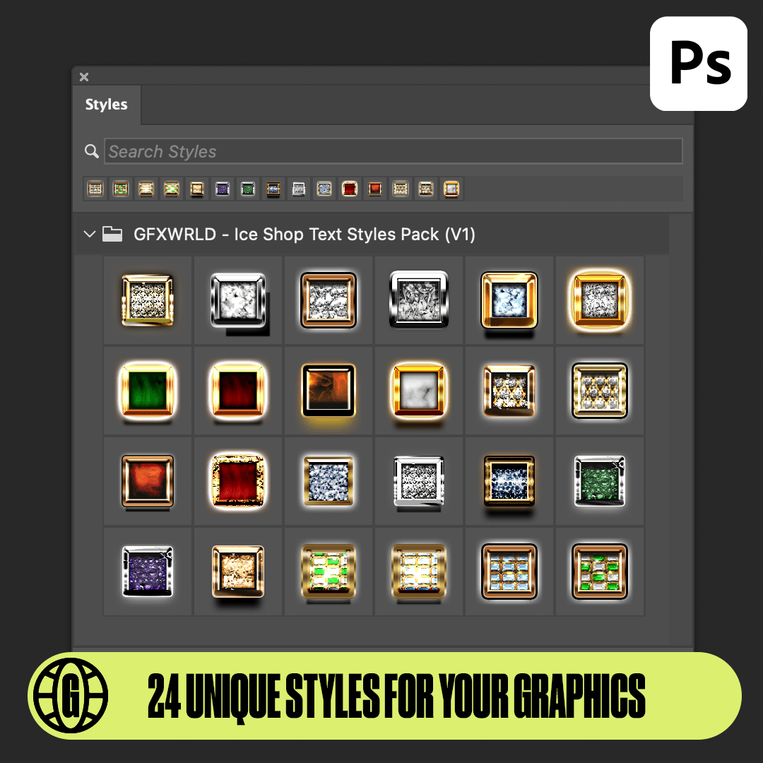 Ice Shop Text Styles: Add Bling to Your Design Projects