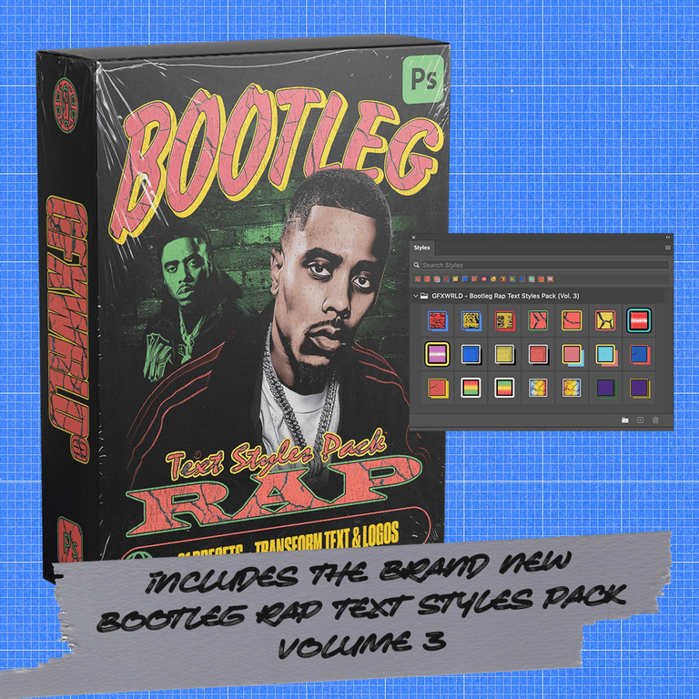 Bootleg Blueprint | Vintage Rap Design 4-Hour Video Course | GFXWRLD